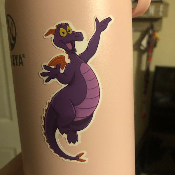 EPCOT Figment Sticker: Waterproof Vinyl Dragon Decal - Etsy
