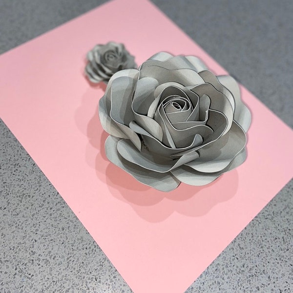 Paper Flowers - PDF Tiny Rose #6 (baby Rose) Paper Flower Templates ...