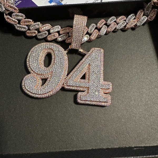 Full Iced Out 15MM Cuban Link Chain,baugette Chain,personalized Hip Hop ...