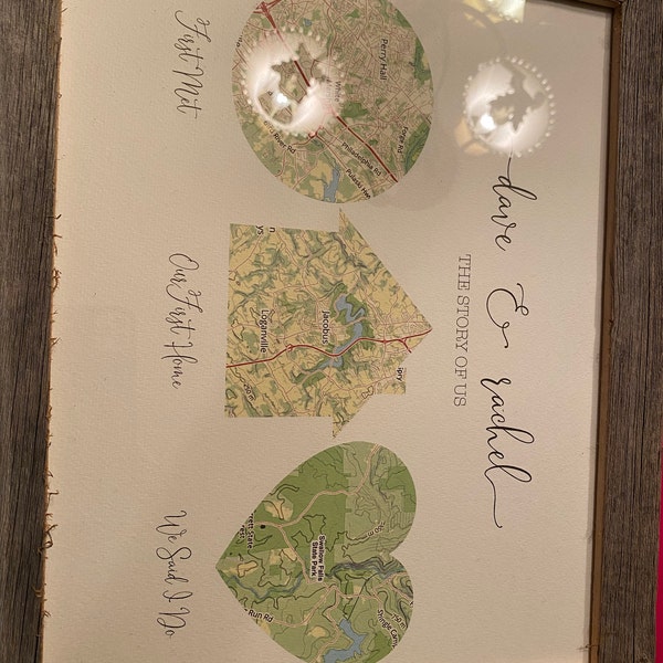 Map Wedding Gift- Groom Gift From Bride, Personalized Gift for Husband ...