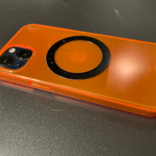 DAZZLING! Neon Orange Magsafe iPhone Case for iPhone 14, iPhone 13 ...