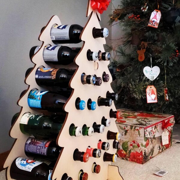 Beer Advent Calendar 24 Pack Tipsy Tree Beer Tree Table Top Display ...