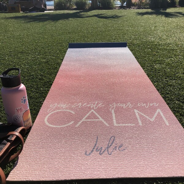 Workout Inspiration Personalized Yoga Mat, Yoga Accessories, Gifts for ...