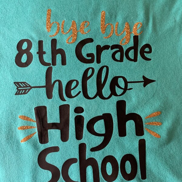 Bye Bye 8th Grade Hello High School Svg, 8th Grade Graduation Svg, 8th ...