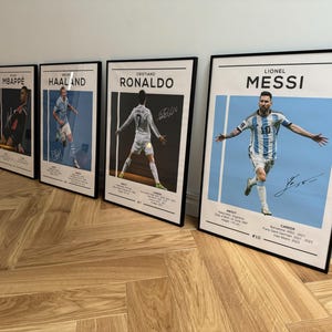 Cristiano Ronaldo Poster, Portugal Football Print, Soccer Gifts, Sports ...