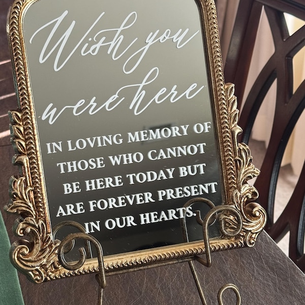 In Memory Sign for Remembrance Table | Reserved Seat Sign | Wedding ...