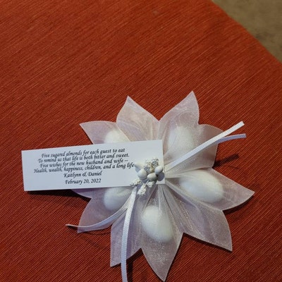 Italian Wedding Tradition Jordan Almonds Poem Thank You Design Favor ...