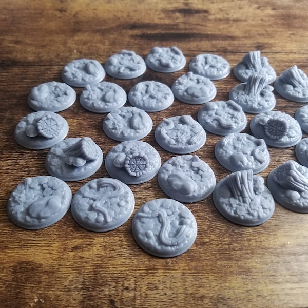 Forest Bases for D&D Miniatures 28mm 32mm 60mm and 100mm - Dungeons and ...
