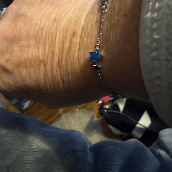 Glitter Enamel Blue Star Bracelet, Sparkling Blue Star Bracelet - Etsy