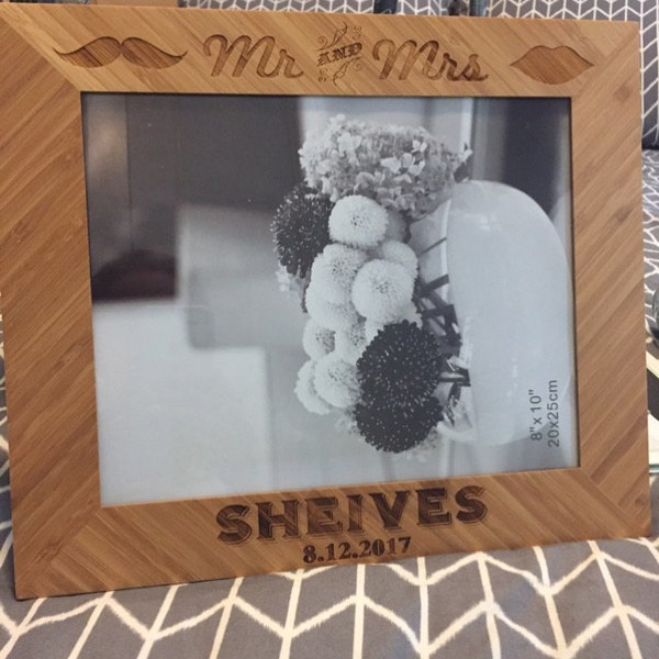 Personalized Wedding Frame, Wood Picture Frame, Custom Wedding Frame ...