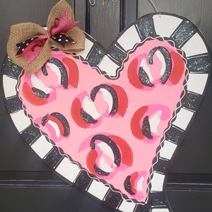 Valentines Day Door Hanger, Whimsical Heart Door Hanger, Valentines Day ...