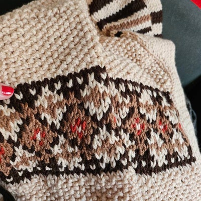 Big Lebowski Cardigan Dude Style Sweater Hand Knit Wool Cowichan Style ...