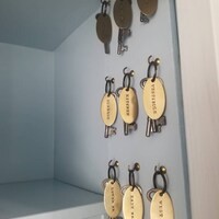 Hotel Room Number and Key Brass Tags Set Custom Hand Punched Hand ...