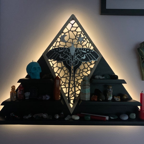 Gothic Apothecary Shelf , Black Vintage Storage Display , Gothic ...