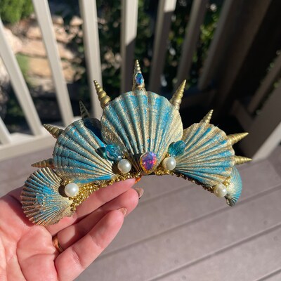 Seashell Atlantis Tiara Tourqoise Magic - Etsy