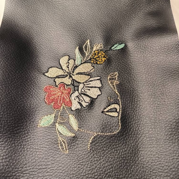 Woman With Flowers Embroidery Design - Etsy