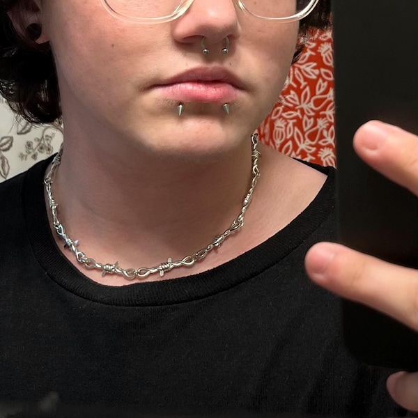 Razor Blade Silver Necklace & Pendent | Emo Goth Cool Fashion Rock ...