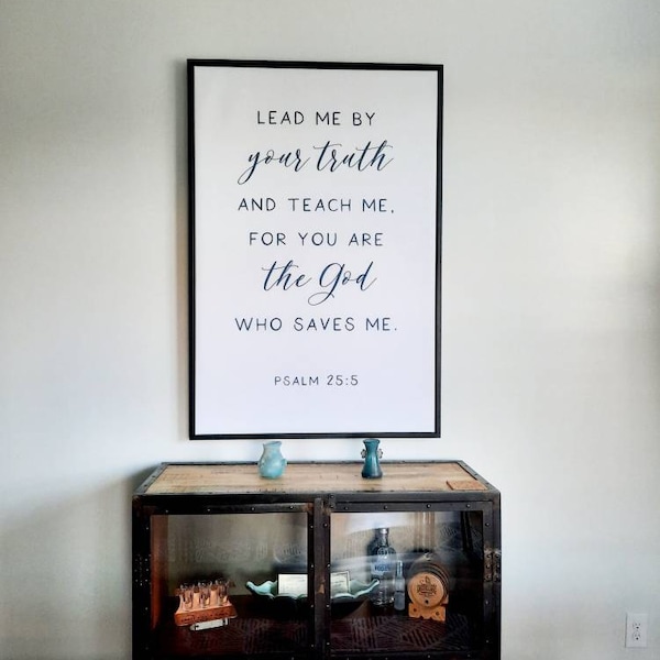 Custom Scripture Wall Art, Personalized Bible Verse Sign, Framed ...