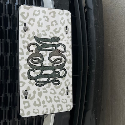 Mama Leopard License Plate, Custom Car Tag for Women, Car Coasters ...