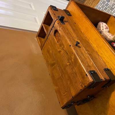 Secret Compartment Box , Antique Wood Box Handmade in Italy , Hidden ...