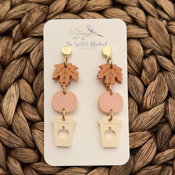 Bat Trio Stacked Earring Pieces Acrylic Pink Blanks Bat Halloween ...