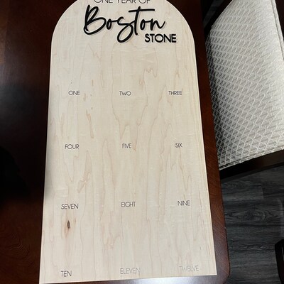 One Year of Baby Modern Arch First Birthday Sign First Birthday Display ...