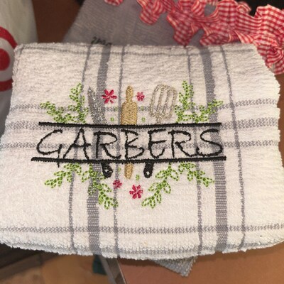 Kitchen Utensils Split Embroidery Design, Baking Tools Flower ...