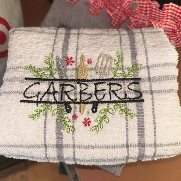 Kitchen Utensils Split Embroidery Design, Baking Tools Flower ...