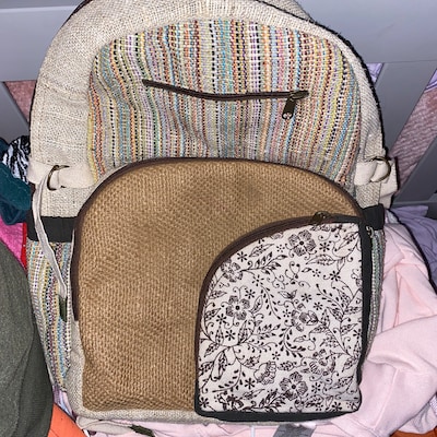 Back to School Hemp Backpack. Hemp Bag Very Colorful. - Etsy