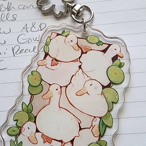 Pile of Ducks Keycharm Glitter Key Charm Key Accessories Charm Keychain ...