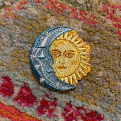 Sun & Moon Patch Iron on Patch Embroidered Patches for Jackets Cosmic Astrology Wildflower Co ...