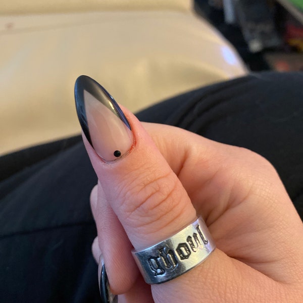 Ghoul Ring, Horror, Goth, Metalhead, Aluminum Cuff Ring - Etsy