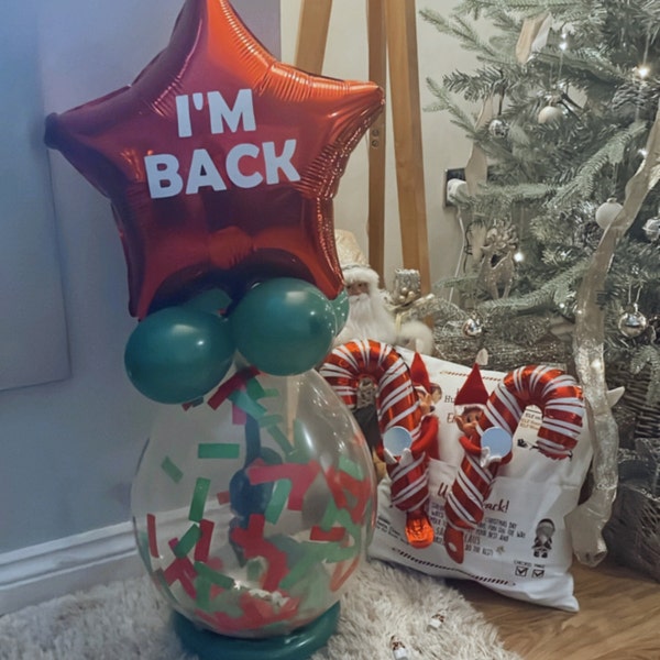 Personalised Elf Arrival Balloon Kit ELF BALLOON Elf POP Balloon - Etsy UK