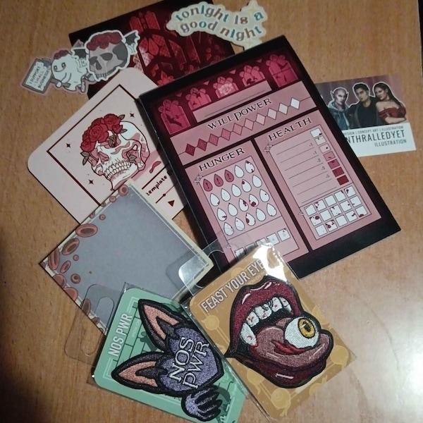 Busted Text - Vampire Sticker - Etsy