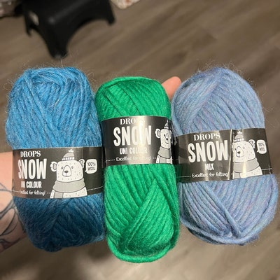 Chunky Wool Yarn Big Yarn Bulky Yarn DROPS SNOW ESKIMO Felting Yarn ...