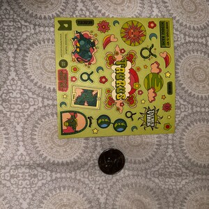 Retro Groovy Rainbow Stickers Sheet - Etsy