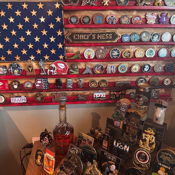 Thin Red Line Firefighter Challenge Coin Display, Fireman Challenge ...