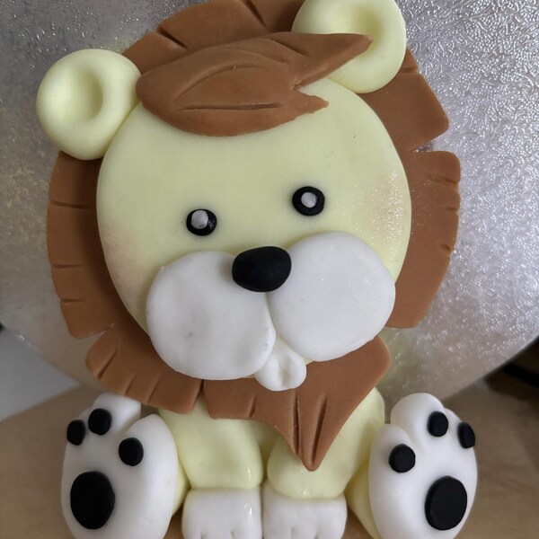 Lion Cake Topper VIDEO Tutorial With Templates - Etsy