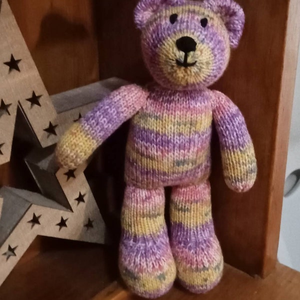 CANDY Bear Knitting Pattern: (11.6”/29.5cm), Teddy Bear in Clothes ...