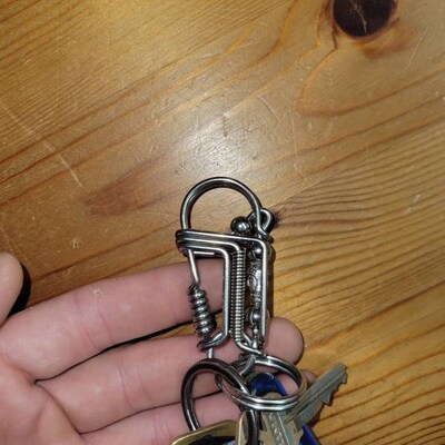 Minimalist Unique Wire Wrapped High Quality Stainless Steel Carabiner ...