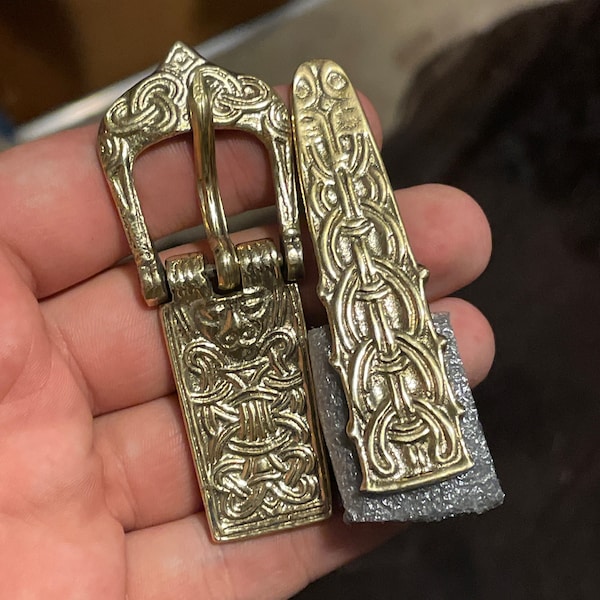 Scandinavian Decorated Buckle & Belt End - Etsy