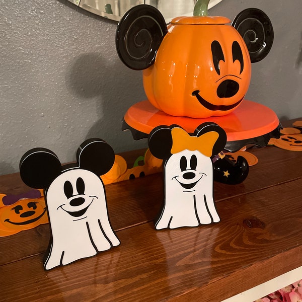 Mickey and Minnie Mouse Ghosts / Disney Inspired Halloween Decorations ...