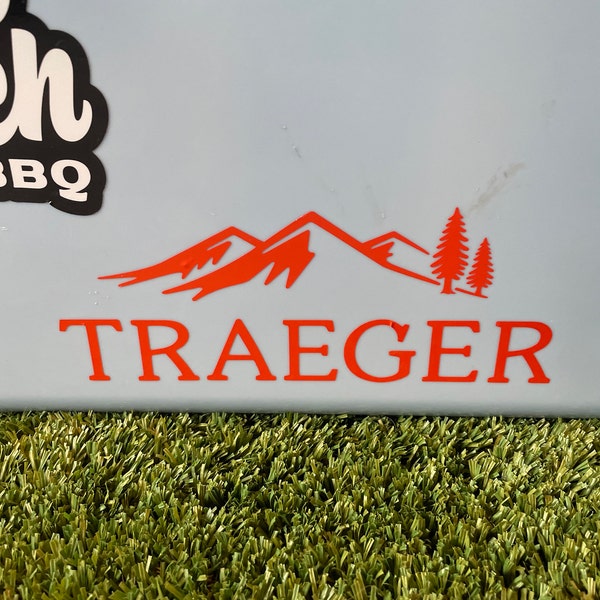 Traeger Logo Vinyl Die-cut Decal Smoker Pellet Grill BBQ Window/bumper ...