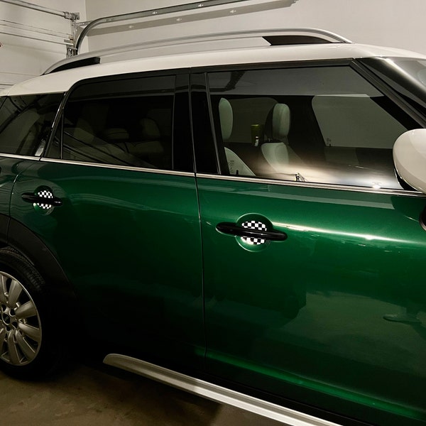 Mini Cooper Checkered Flag Auto Accessory New Car Door Handle Scratch ...