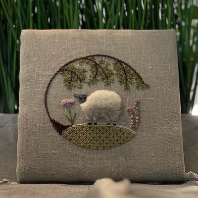 Stumpwork Sheep Embroidery Pattern - Etsy