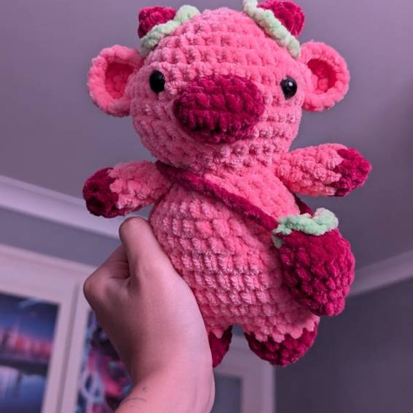 8 in 1 Crochet Pattern | Berry Cows, Amigurumi Crochet Cow, Crochet Plushie Pattern, Crochet ...