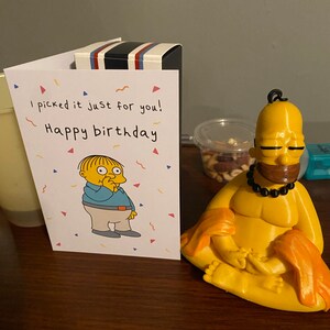 Ralph Wiggum Simpsons Graduation Card Funny - Etsy UK