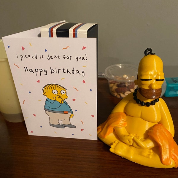 Ralph Wiggum Simpsons Funny Birthday Card, Funny Greetings Card ...