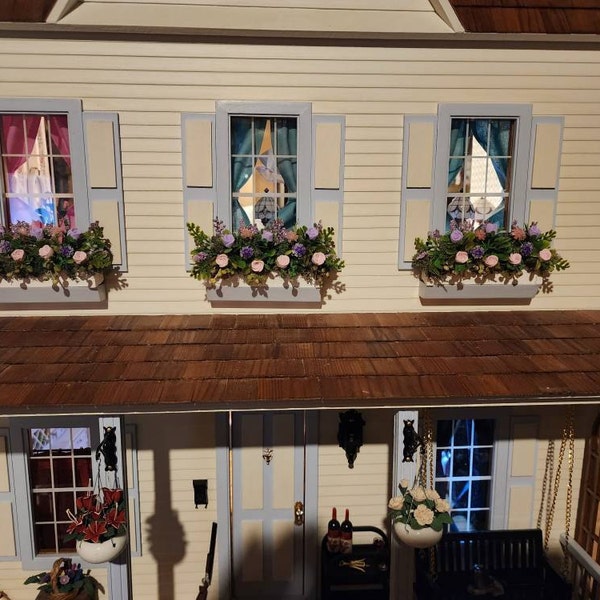 Miniature Draping Rose Window Box/polymer Roses/draping Greenery/6 ...