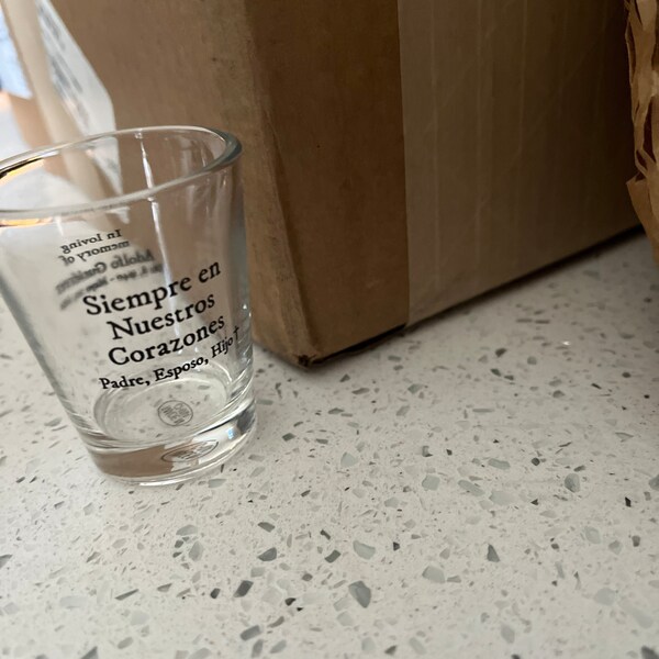 In Loving Memory Shot Glass, Personalized Funeral Shot Glass Favors ...